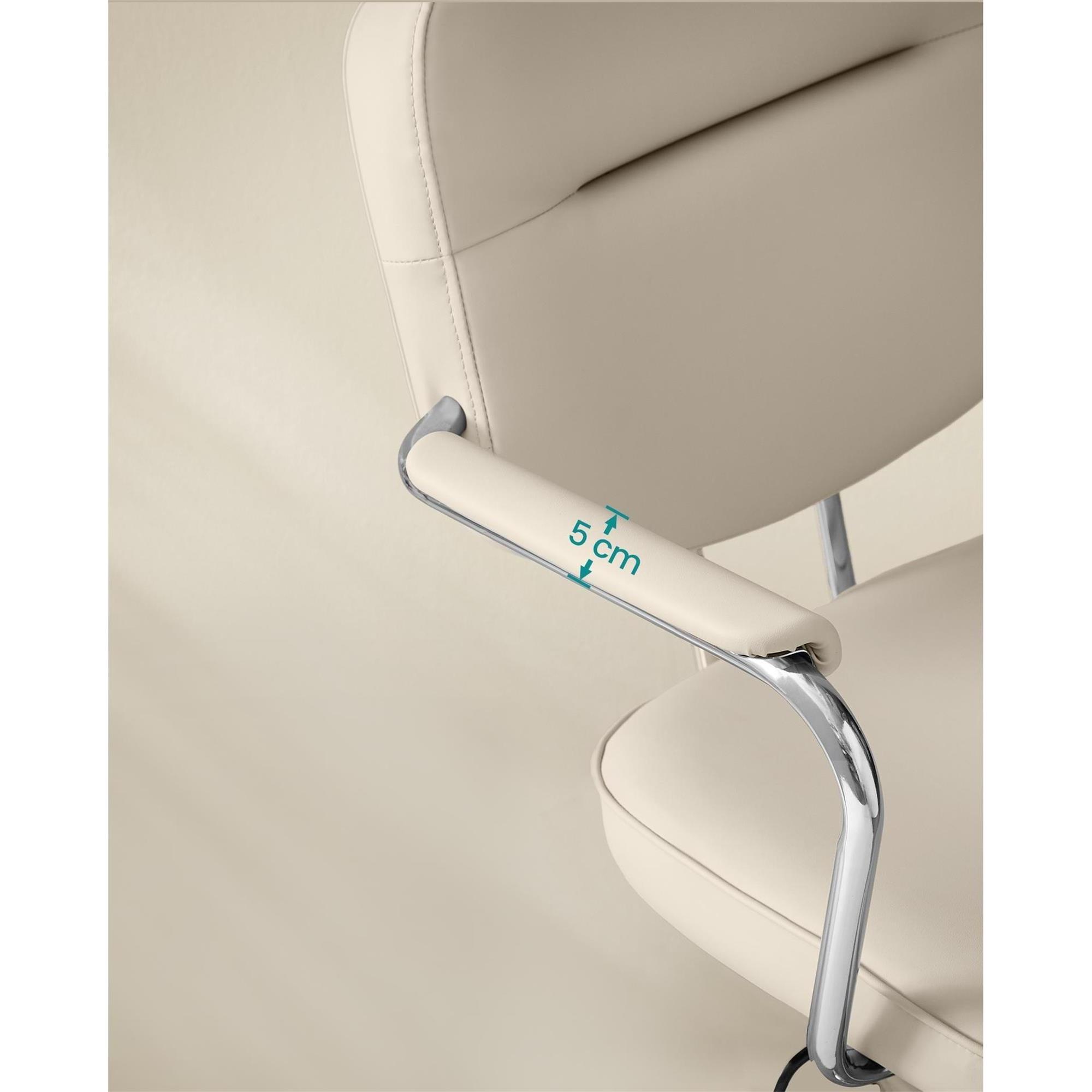 Sedia da ufficio CLASSY, Compatta e Versatile, in Pelle Crema ...